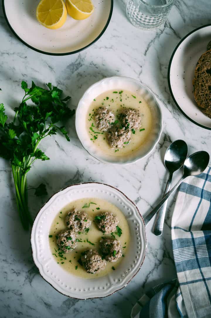Giouvarlakia - Greek Meatball Soup - Souvlaki For The Soul
