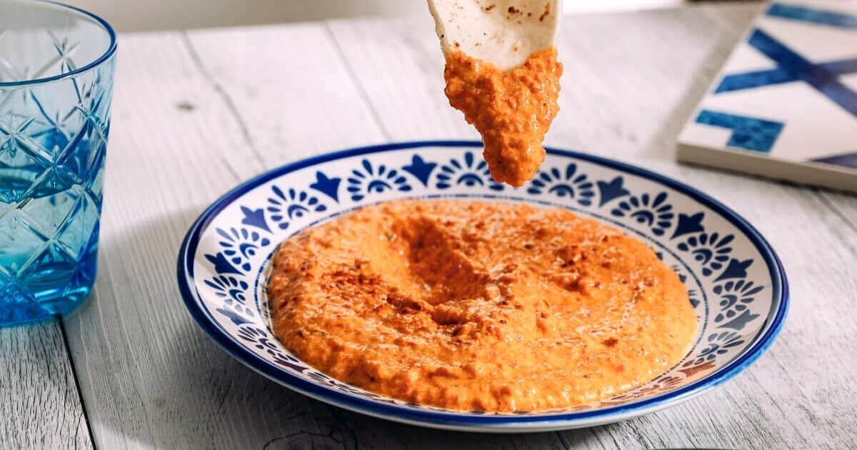Htipiti - Greek Red Pepper and Feta Dip - Souvlaki For The Soul