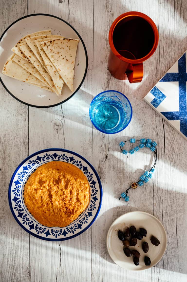 Htipiti - Greek Red Pepper and Feta Dip - Souvlaki For The Soul