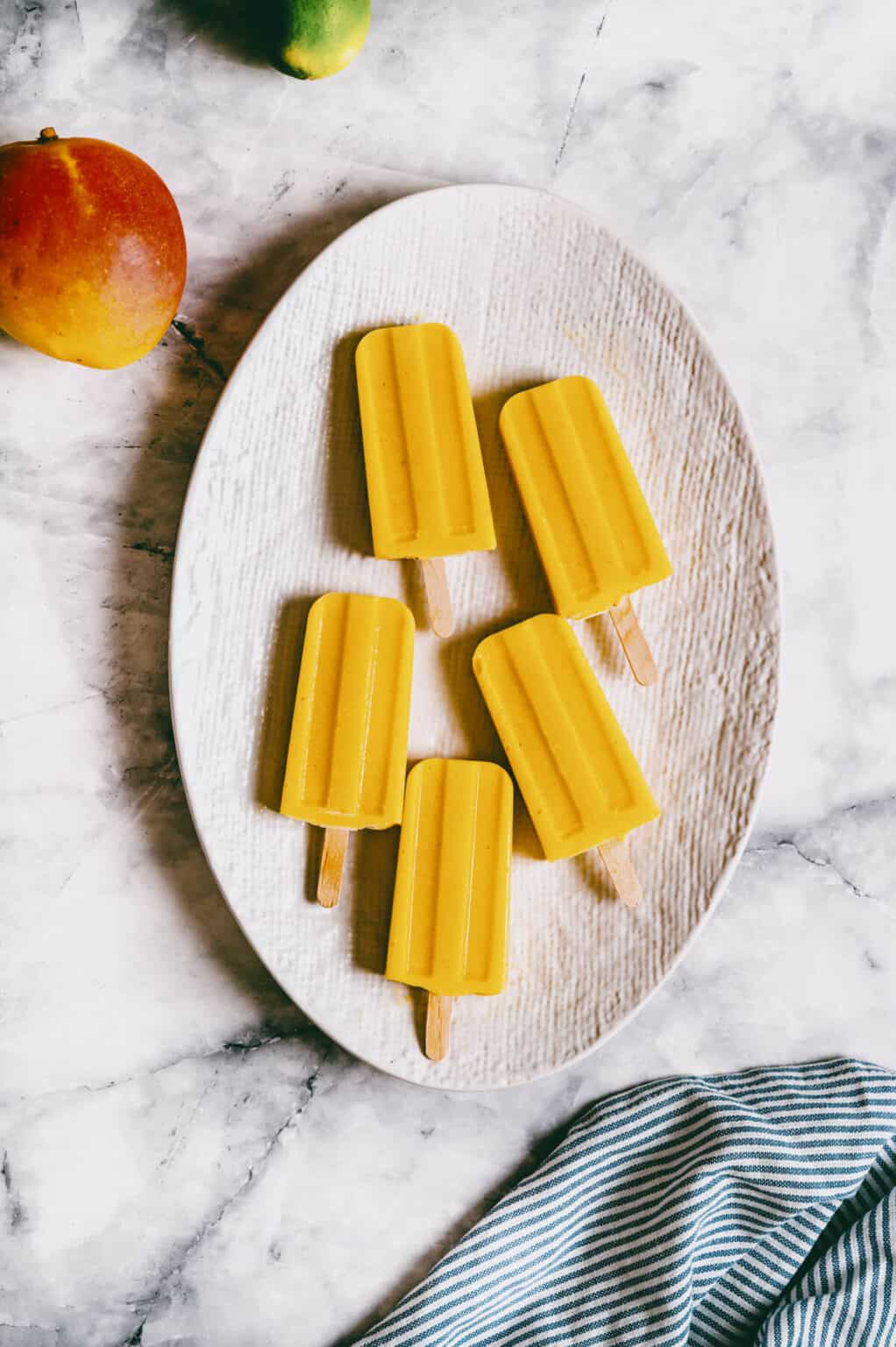 Mango Coconut Popsicles with Lime (Easy 5-Ingredient Recipe)