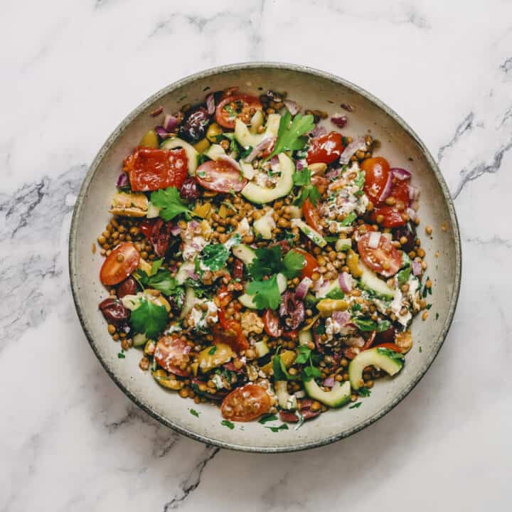 Greek Lentil Salad - Souvlaki For The Soul