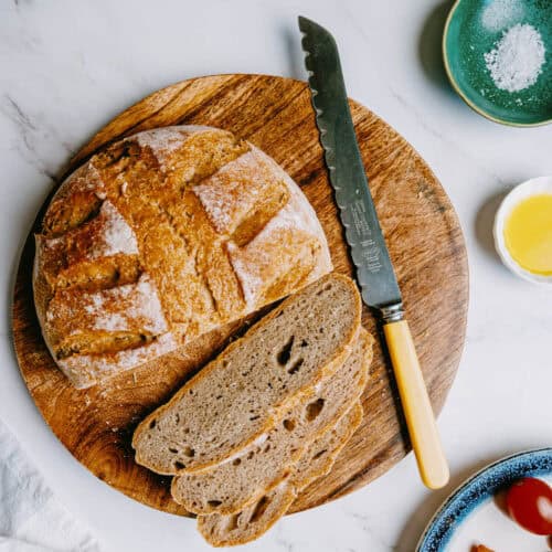 Greek Bread (Horiatiko Psomi) – Rustic Village Loaf Made at Home